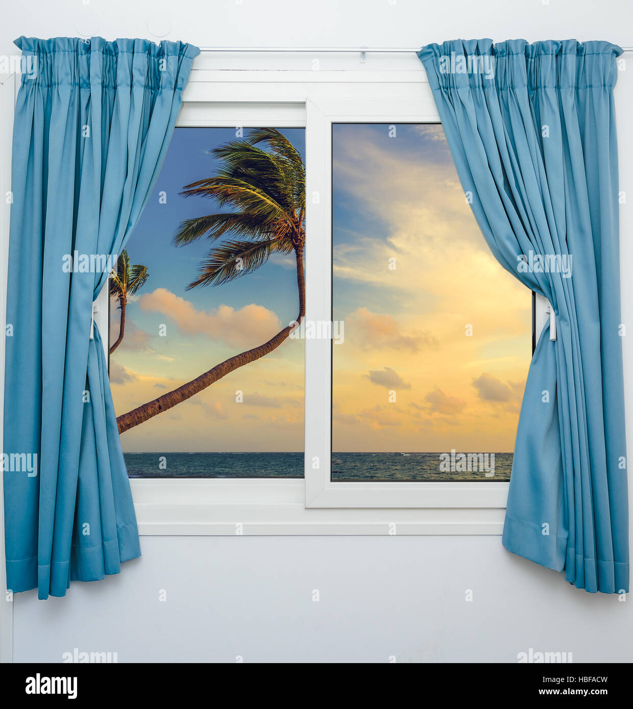Ocean view window Stock Photo - Alamy