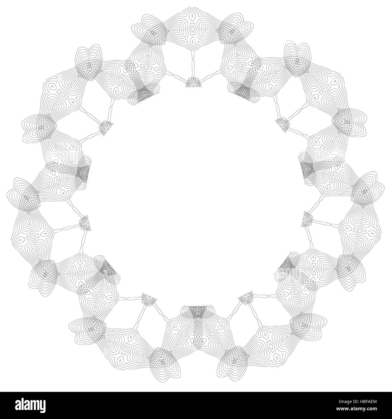 Retro Round Frame Stock Photo - Alamy