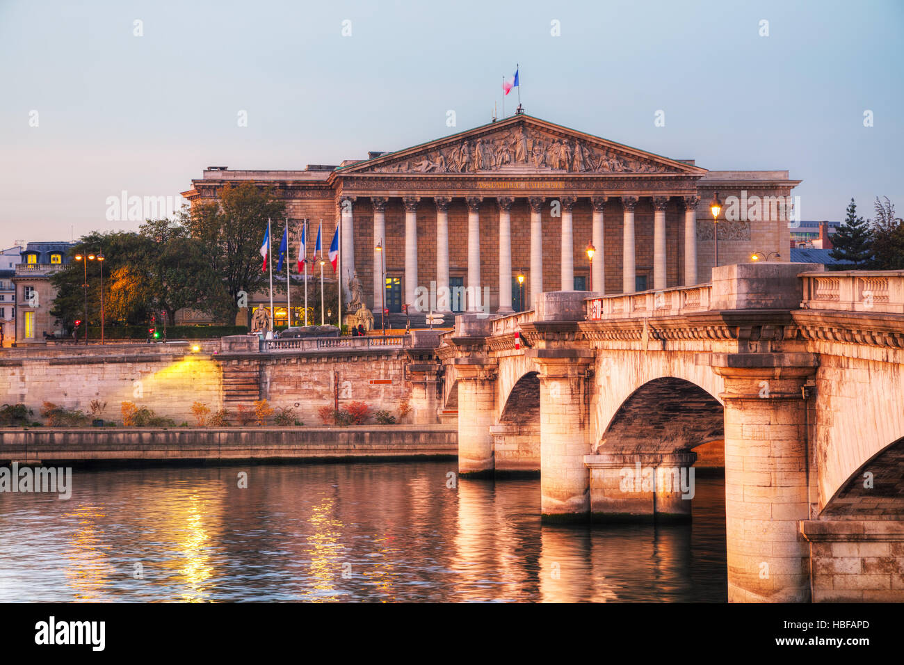 Assemblee Nationale (National Assembly) in Paris, France at sunrise ...