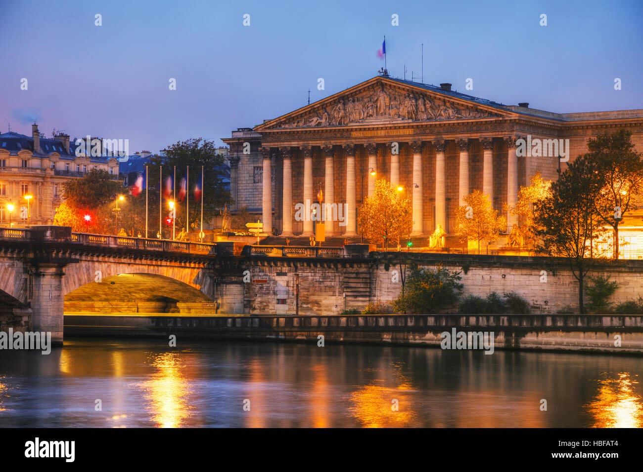 Assemblee Nationale (National Assembly) in Paris, France at sunrise ...