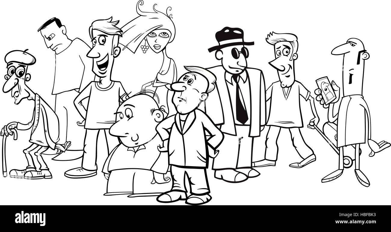 Cartoon People Crowd High Resolution Stock Photography and Images - Alamy