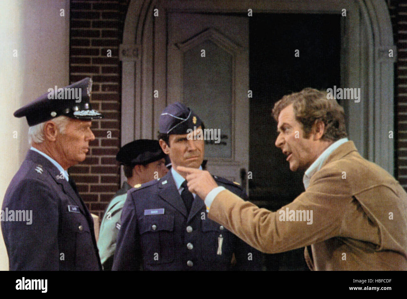 THE SWARM, from left: Richard Widmark, Bradford Dillman, Michael Caine ...