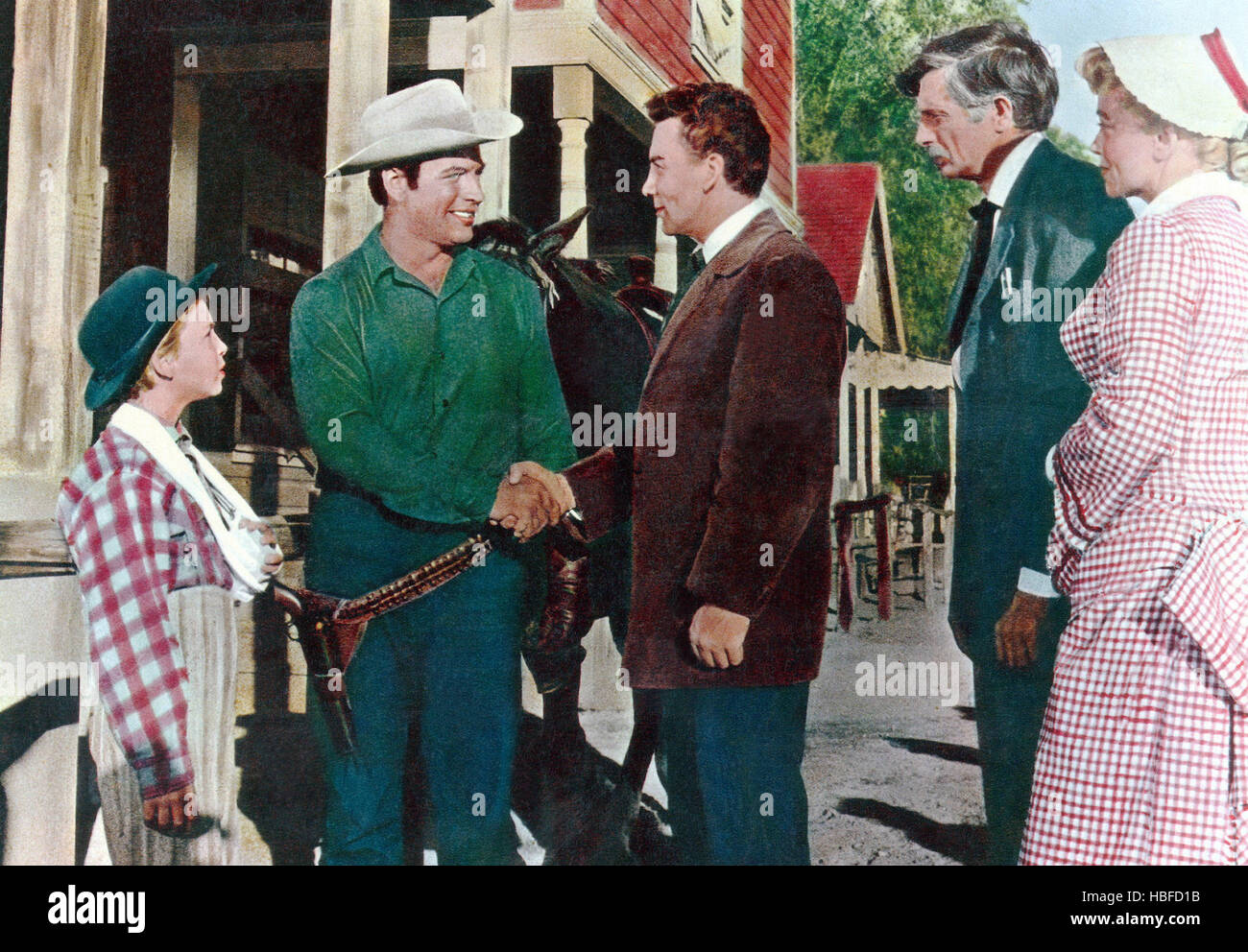 TENSION AT TABLE ROCK, from left: Billy Chapin, Richard Egan, Cameron ...