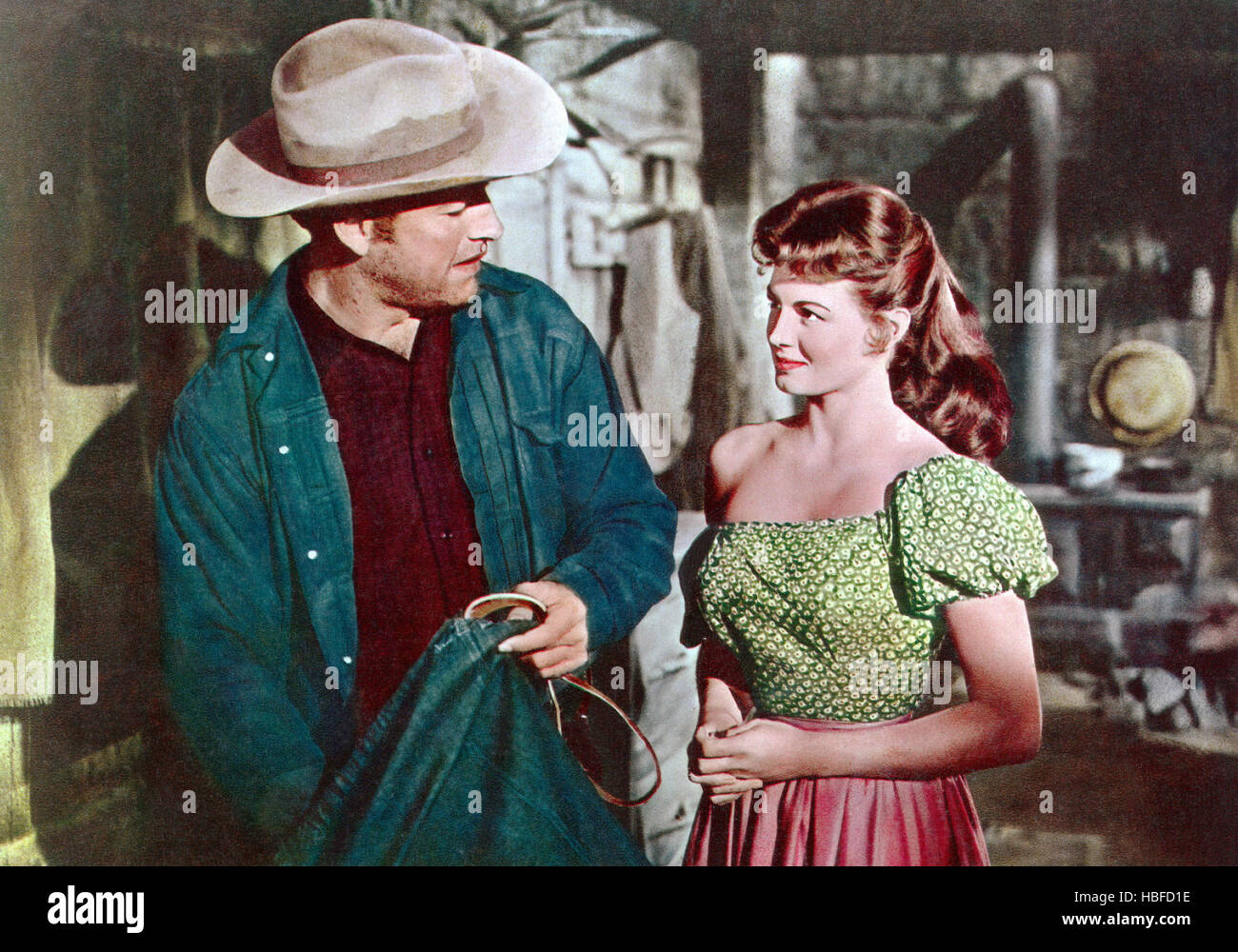 TENSION AT TABLE ROCK, from left: Richard Egan, Angie Dickinson, 1956 ...