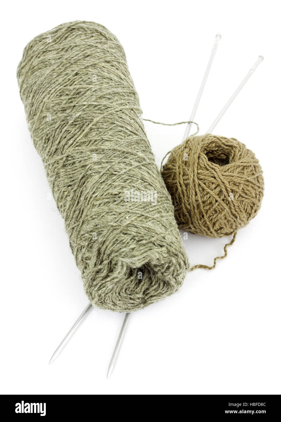 Two balls of wool Stock Photo - Alamy