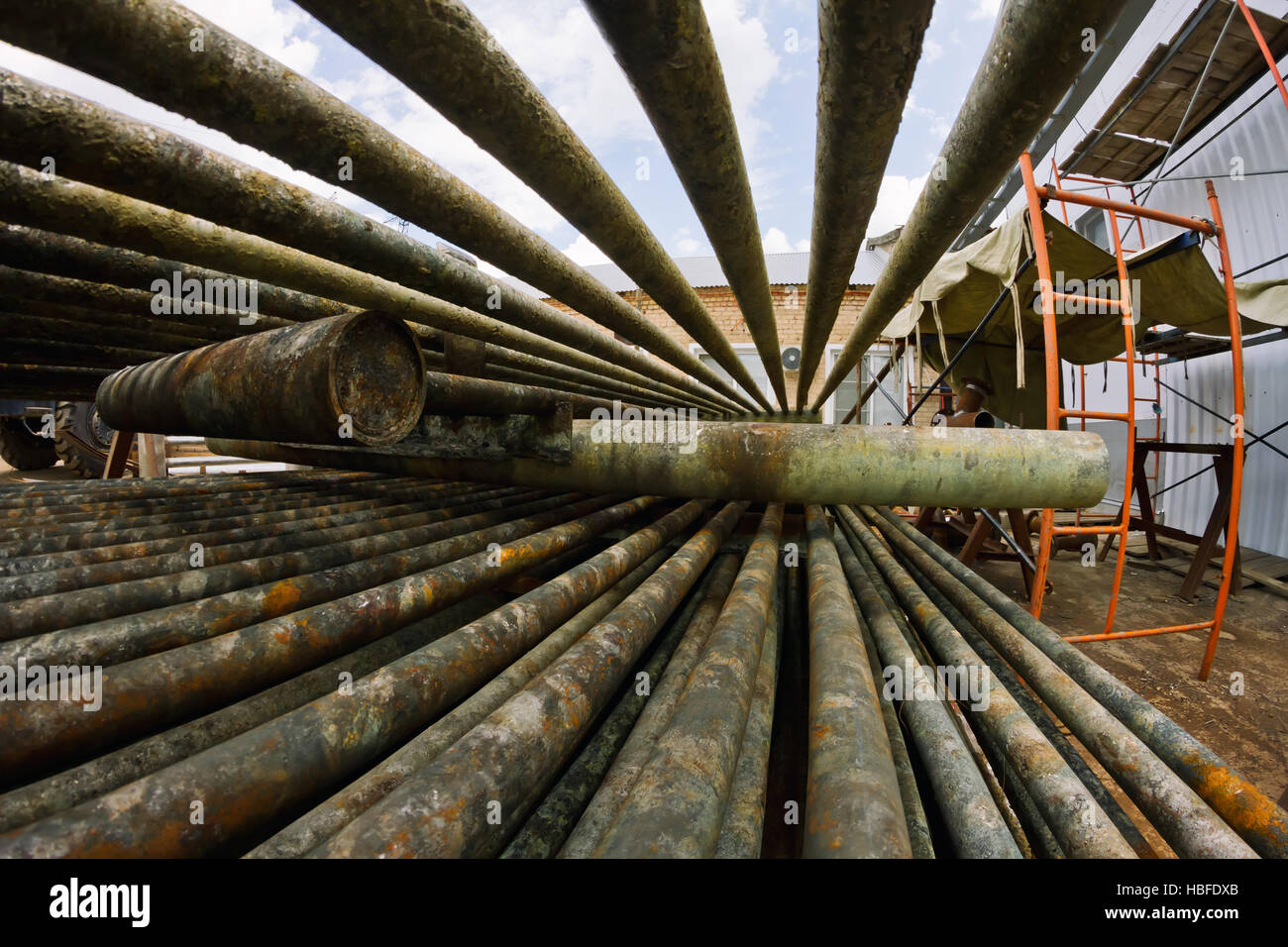 Old pipes of heat exchangers Stock Photo - Alamy