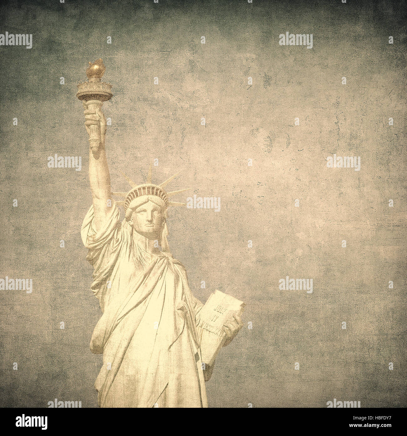 grunge image of liberty statue Stock Photo - Alamy