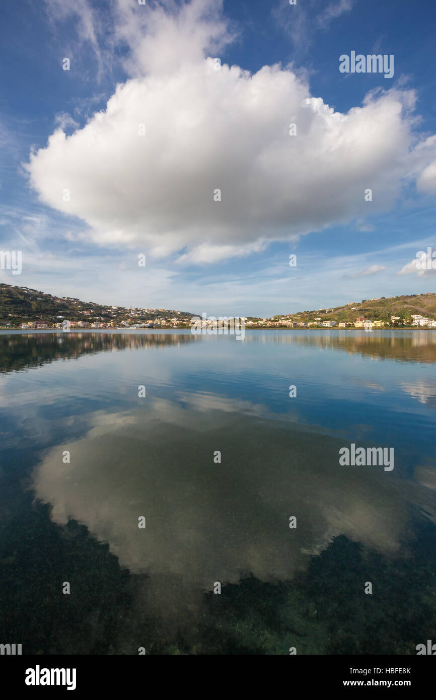 Bacoli (Naples, Italy) - Miseno Lake in a winter day Stock Photo - Alamy