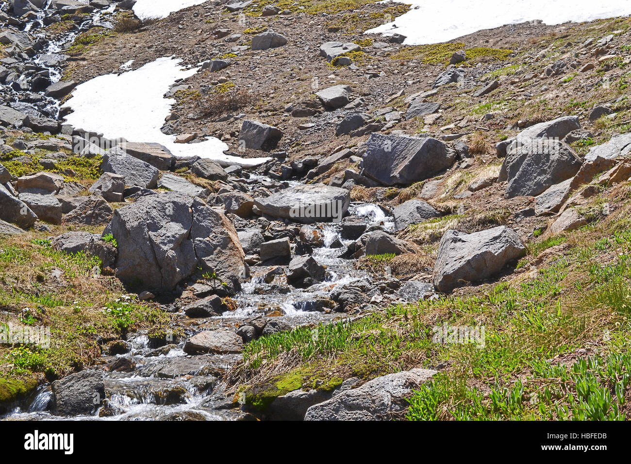 Snow melting in mountain hi-res stock photography and images - Alamy