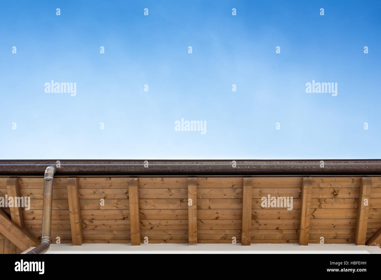 Gutter on the roof top of house Stock Photo - Alamy