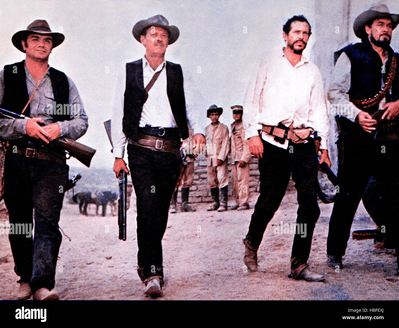 THE WILD BUNCH, from left: Ernest Borgnine, William Holden, Warren ...