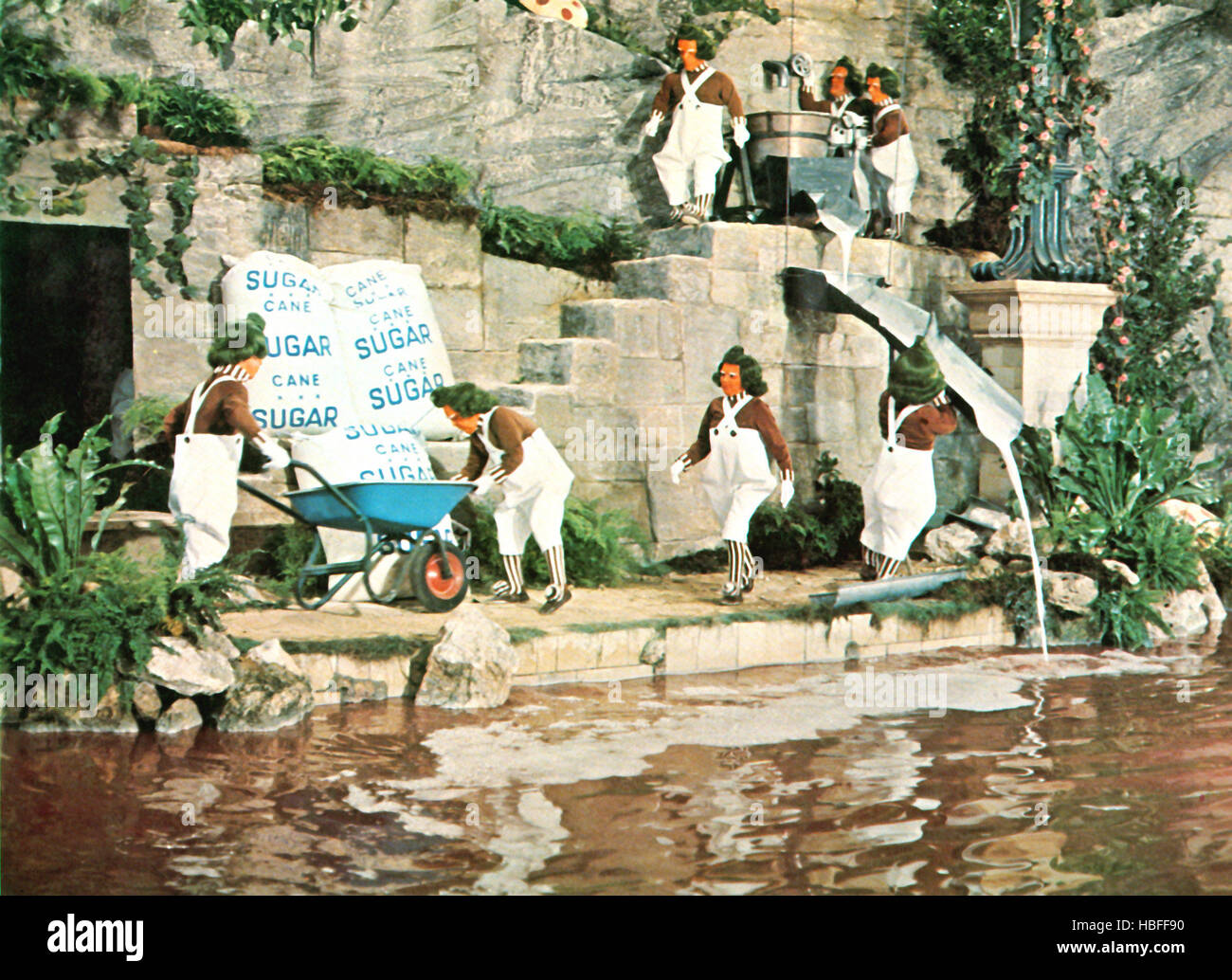 WILLY WONKA AND THE CHOCOLATE FACTORY, the 'Oompa Loompas' adding the ...