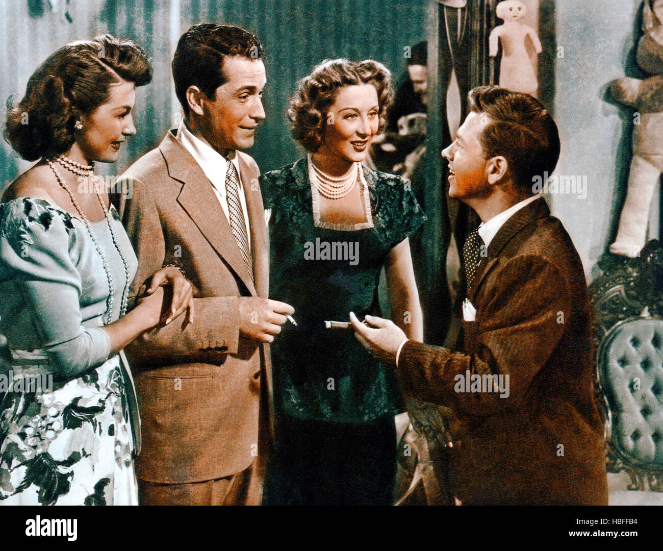 WORDS AND MUSIC, from left: Cyd Charisse, Perry Como, Betty Garrett ...
