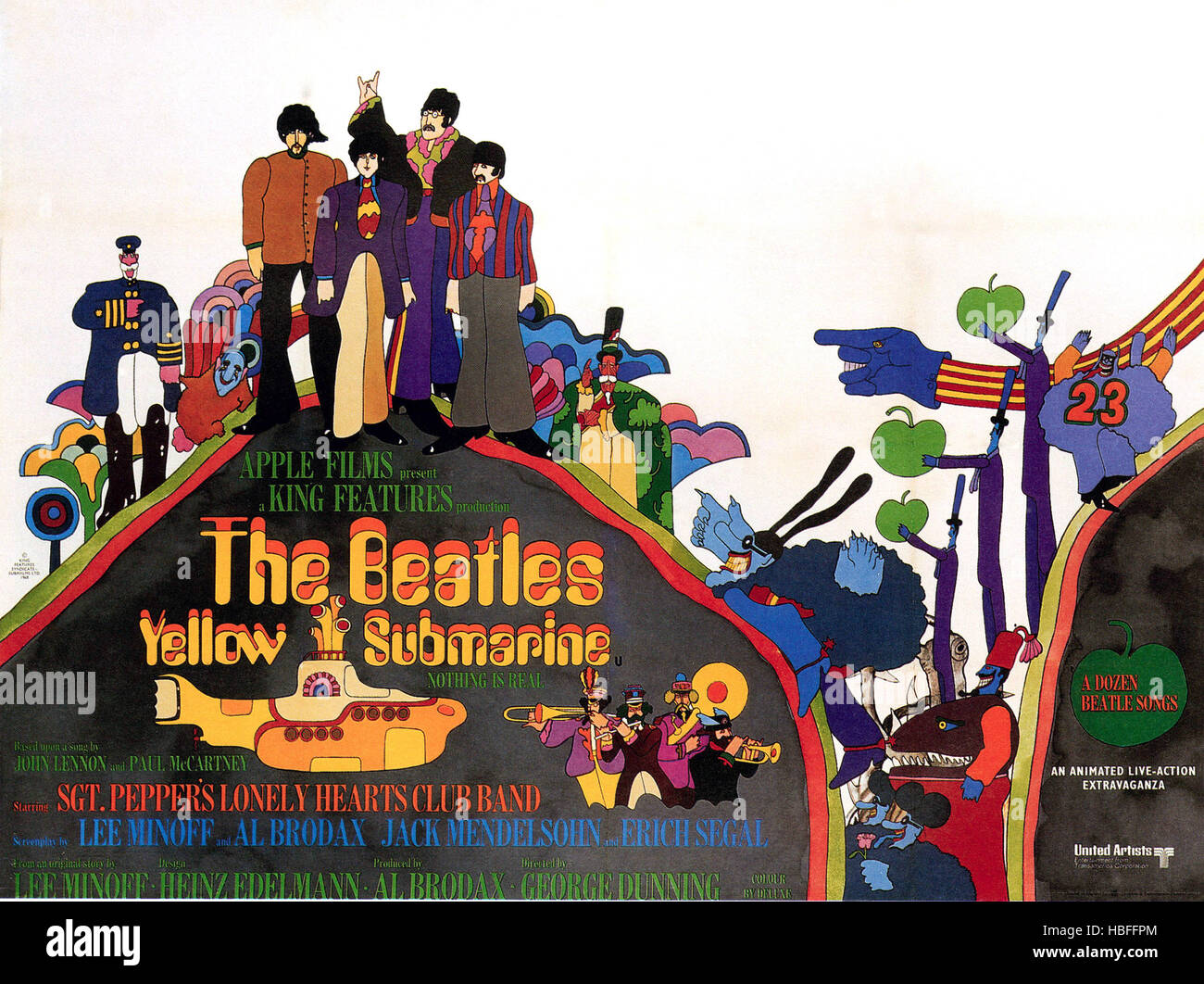 YELLOW SUBMARINE, George Harrison, Paul McCartney, John Lennon, Ringo ...
