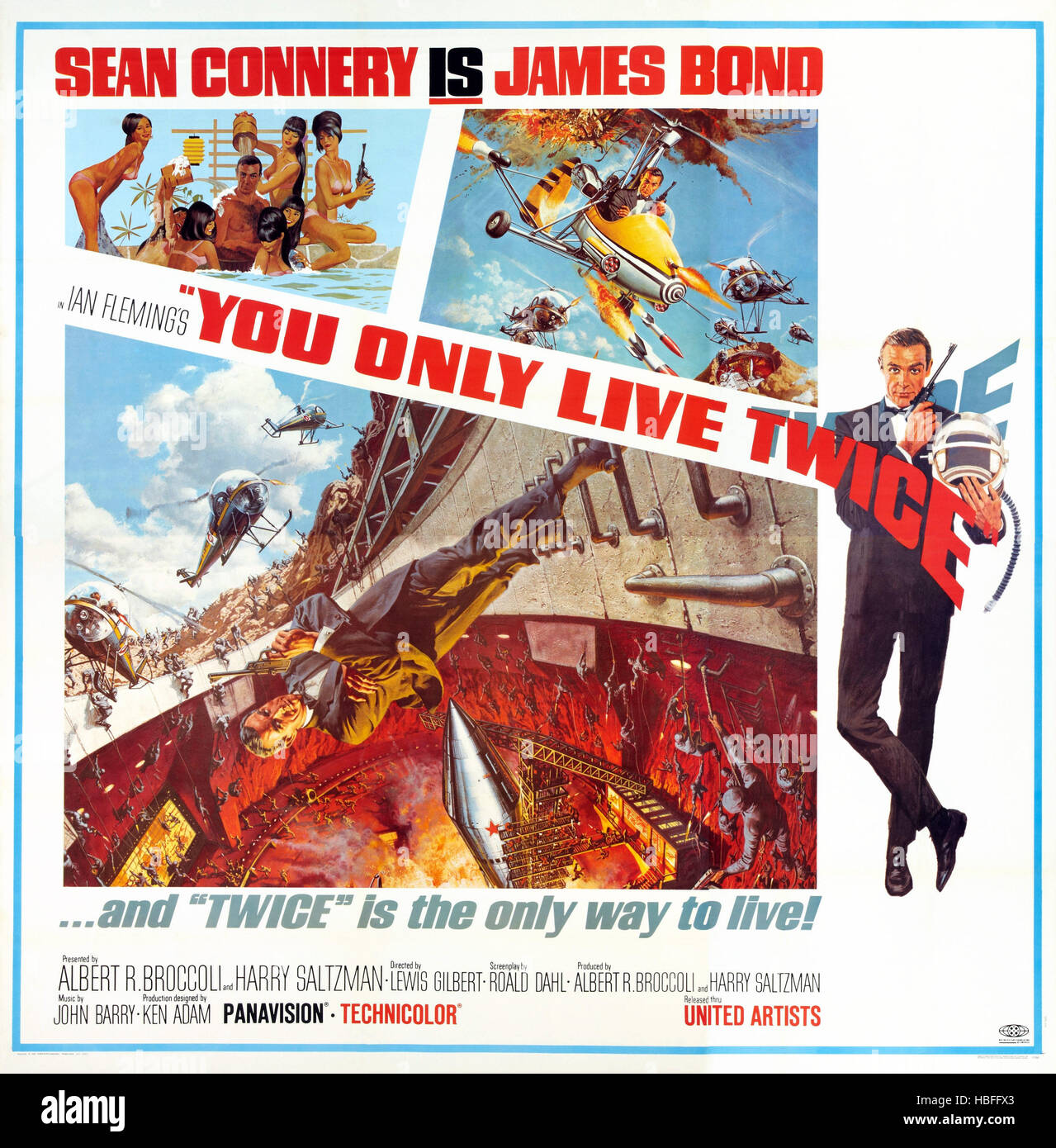 YOU ONLY LIVE TWICE, US poster art, Sean Connery, 1967 Stock Photo - Alamy