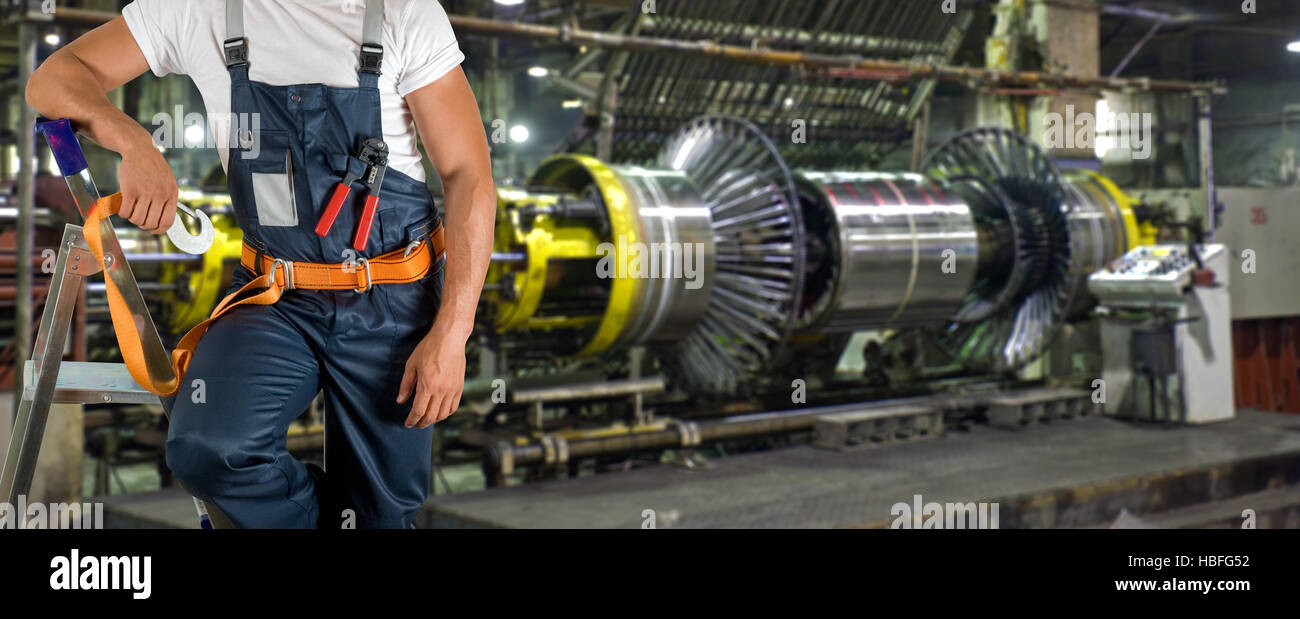 Worker with instruments Stock Photo - Alamy