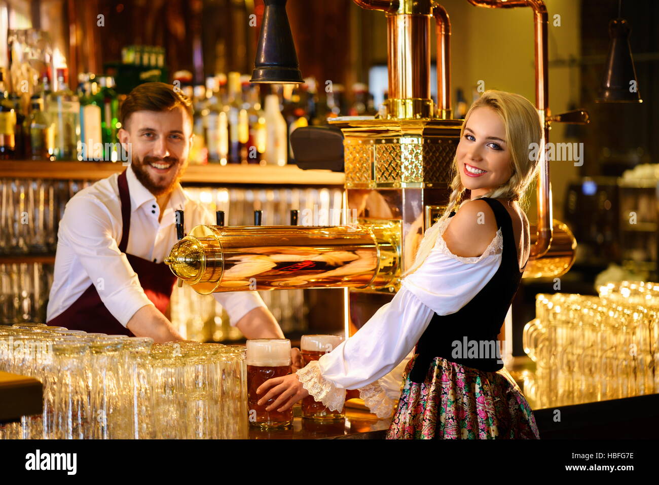 At the counter Stock Photo - Alamy