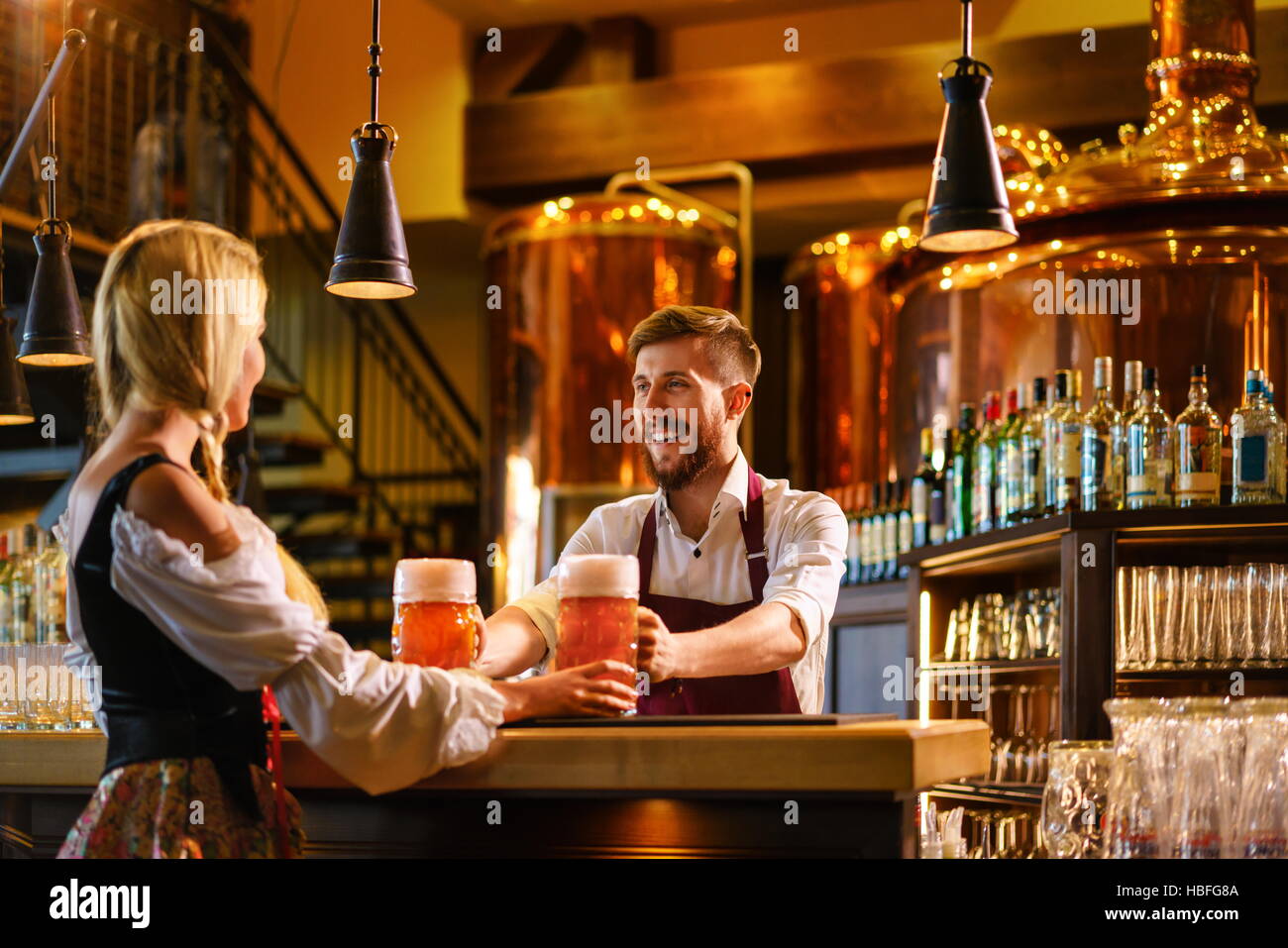People working bar hi-res stock photography and images - Alamy