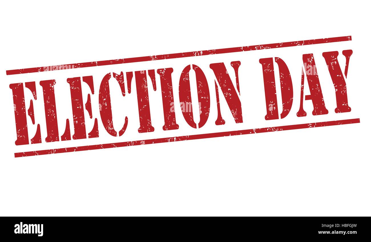 Election Day grunge rubber stamp on white background, vector ...