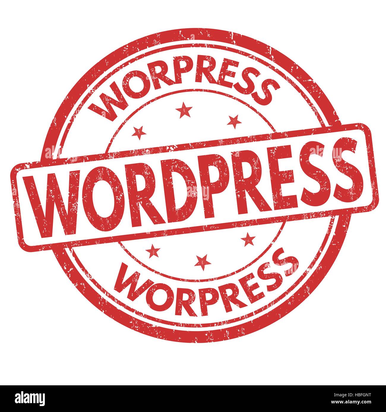 wordpress grunge rubber stamp on white background vector illustration ...