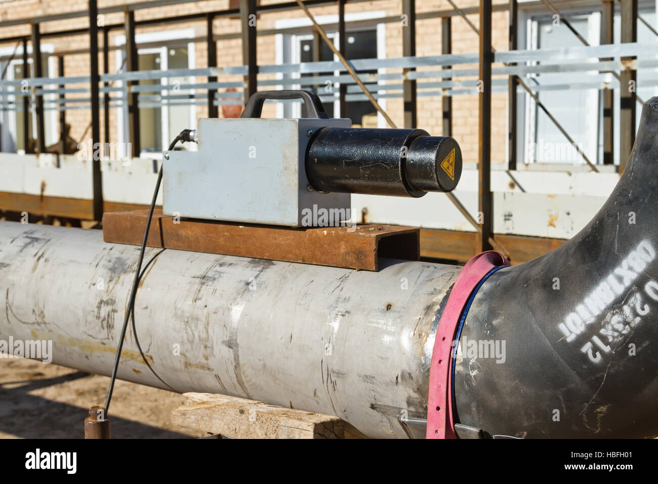 Radiography of welded joints of pipelines Stock Photo - Alamy