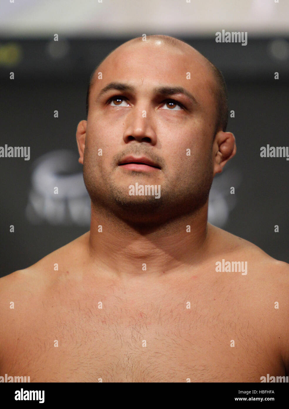 UFC fighter BJ Penn during a weigh-in for UFC 137 in Las Vegas, Nevada ...