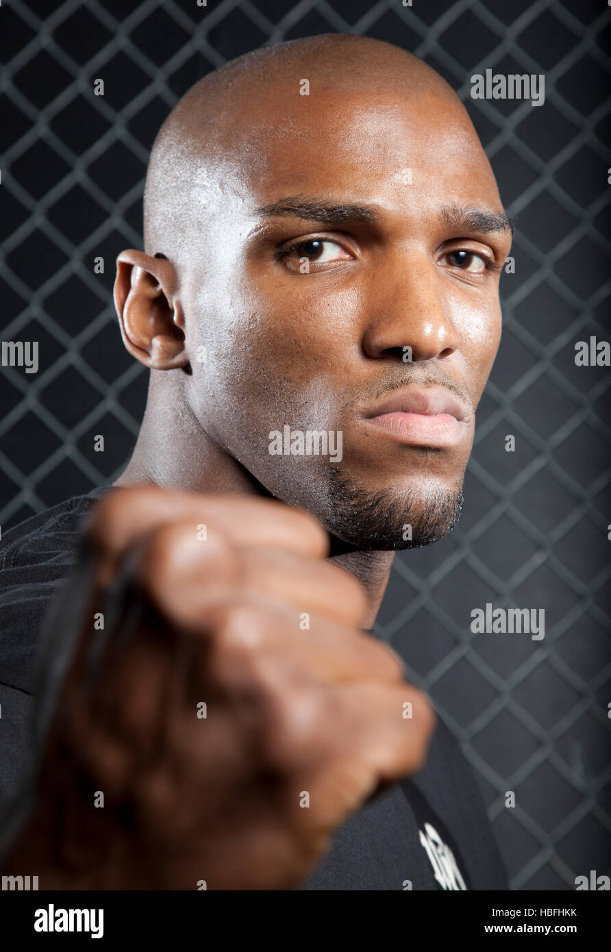 A portrait of UFC fighter Francis Carmont in Las Vegas, Nevada on ...