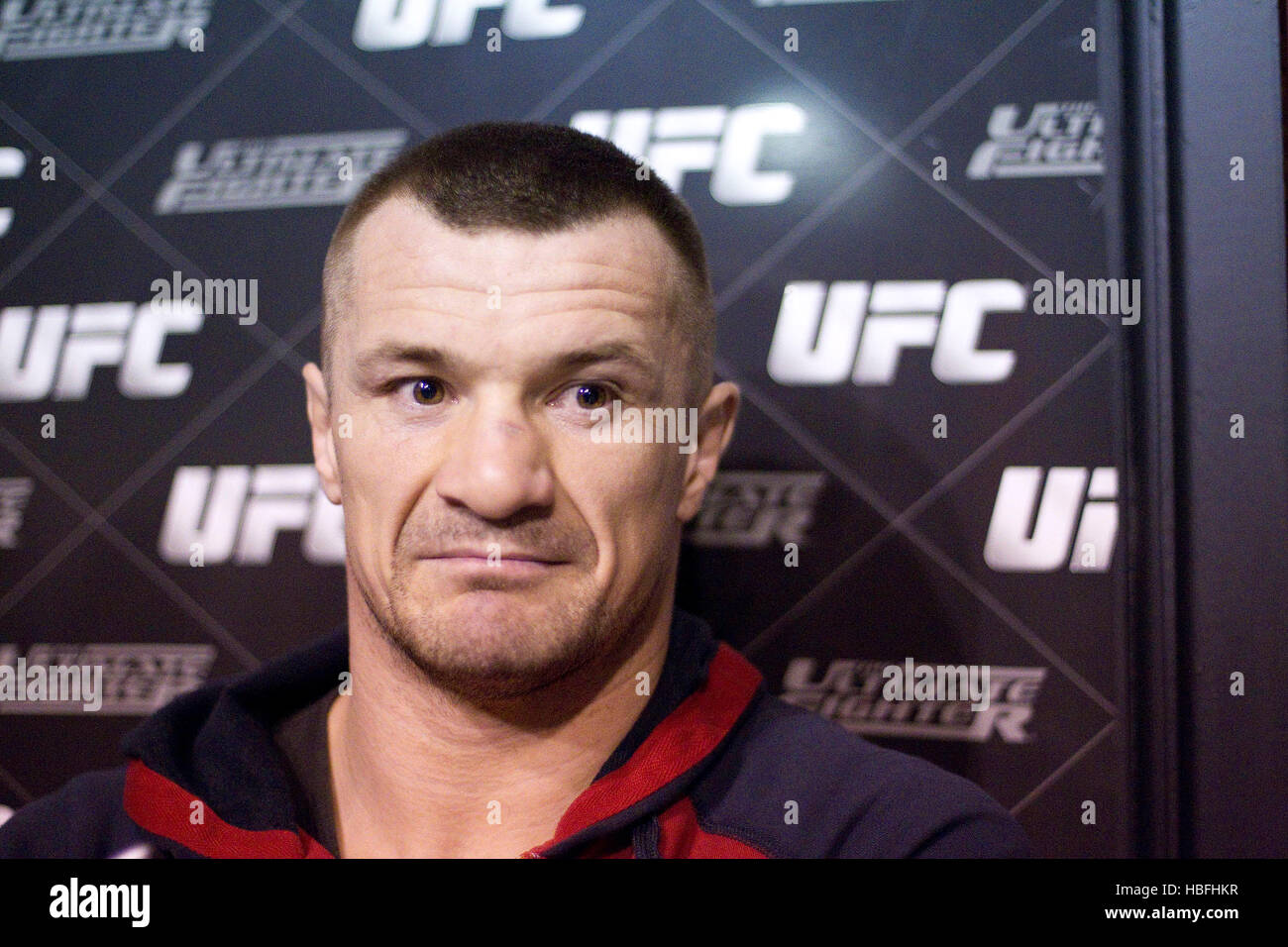 UFC fighter Mirko "Cro Cop" Filipovic talks to the media at the UFC ...