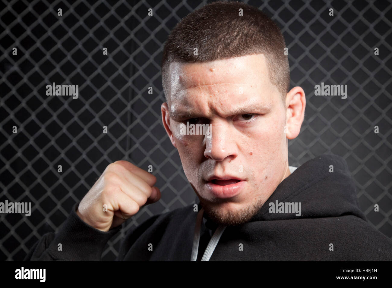 A portrait of UFC fighter Nate Diaz in Las Vegas, Nevada on Wednesday ...