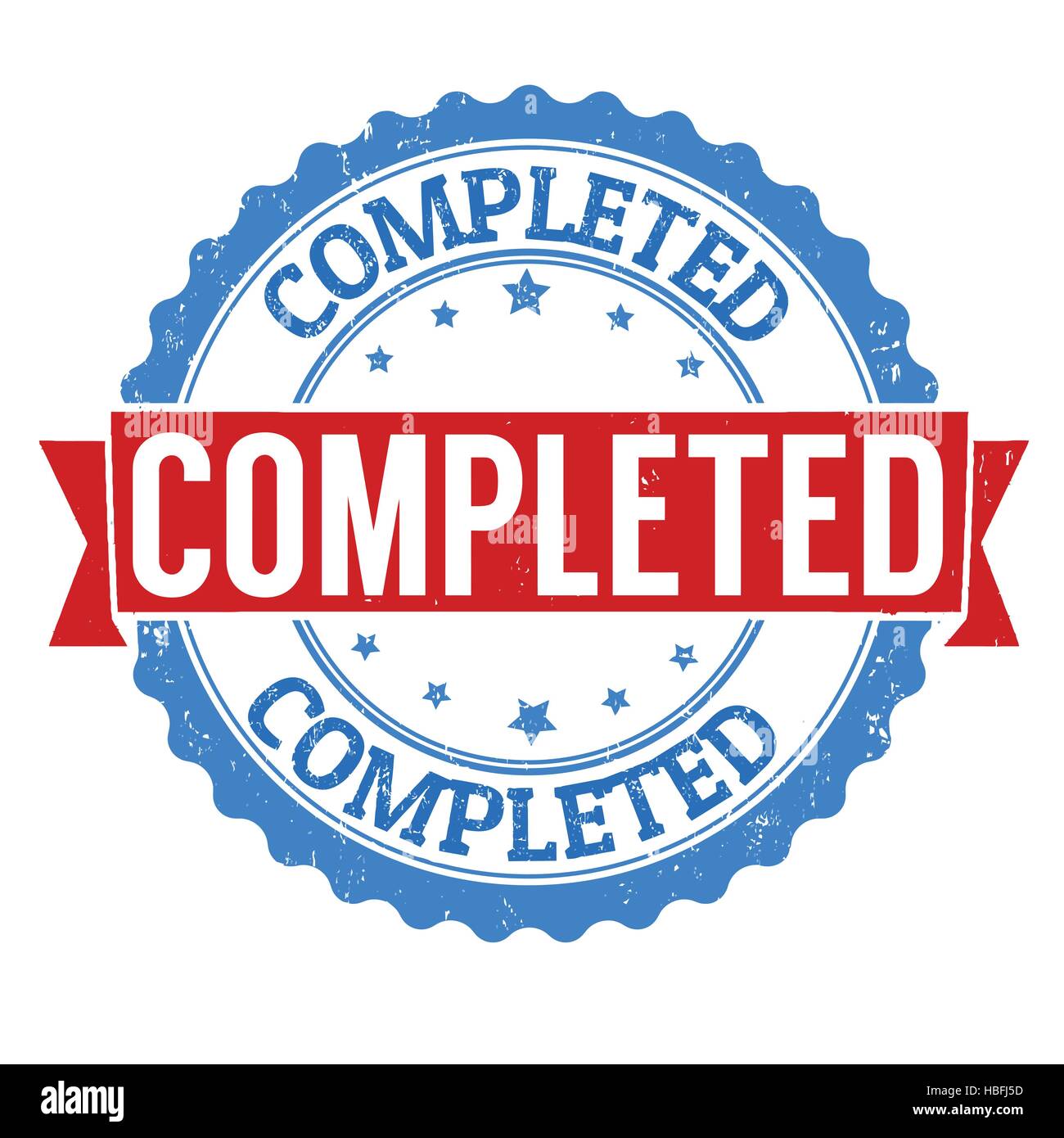 Completed grunge rubber stamp on white background, vector illustration ...