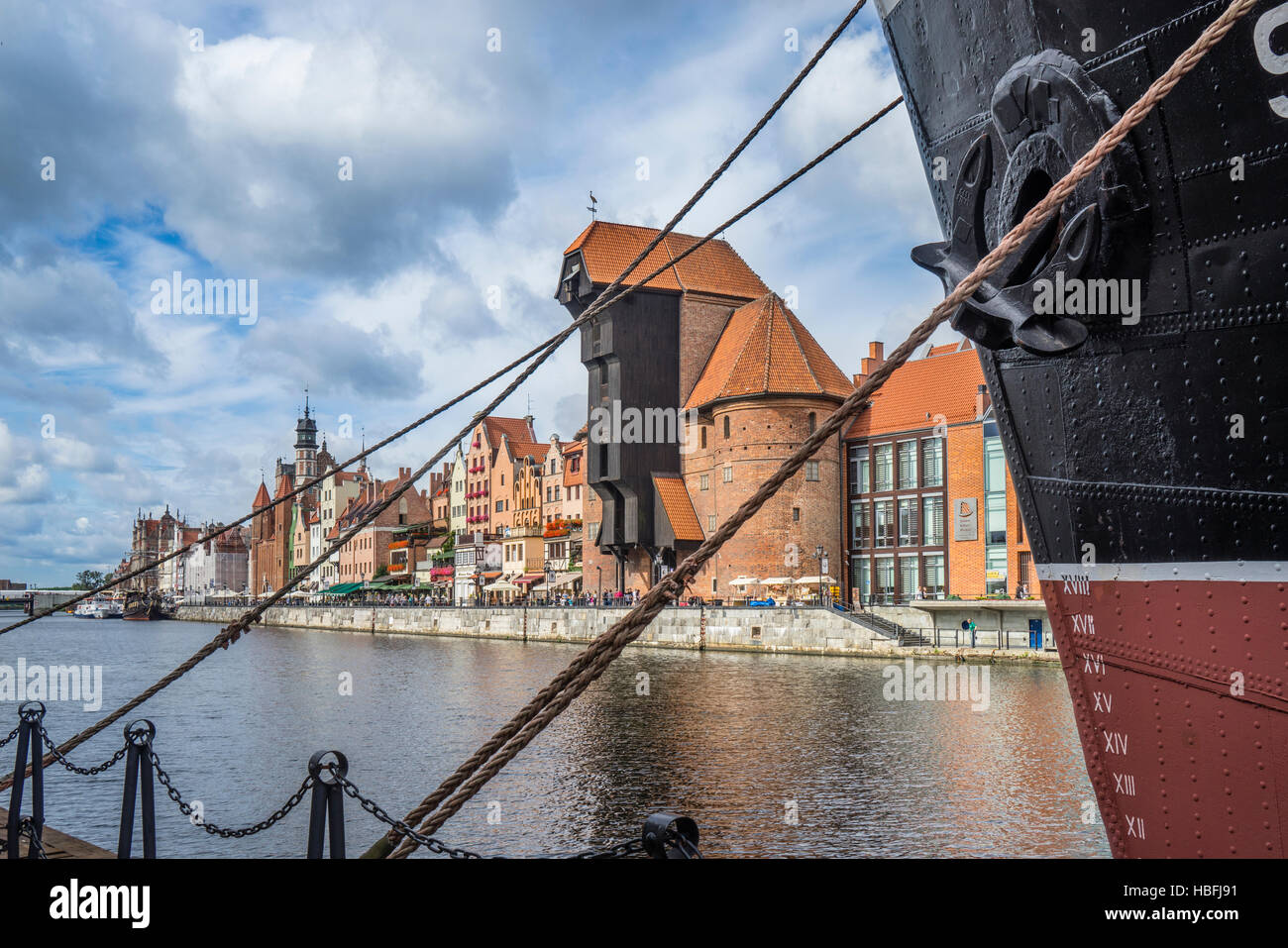 Poland, Pomerania, Gdansk (Danzig), Mottlau, hull of museum ship SS ...