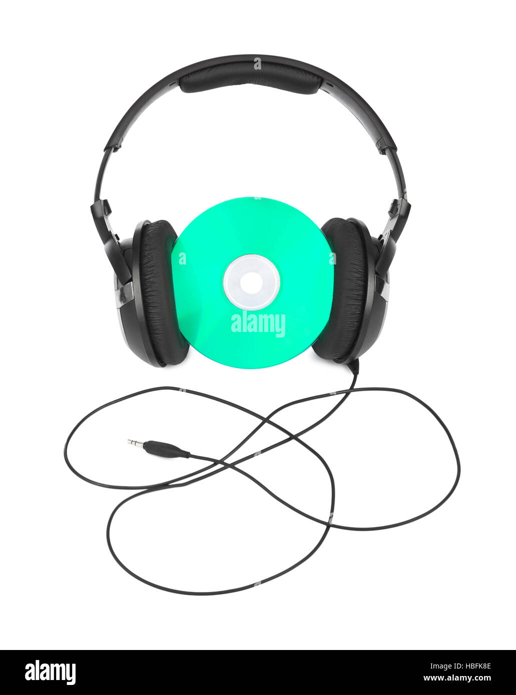 Headphones and cd Stock Photo - Alamy