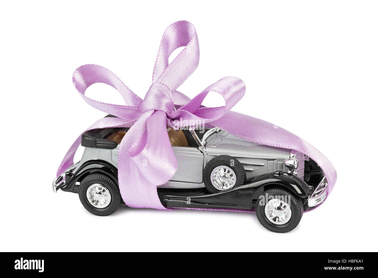 Pink retro car gift Cut Out Stock Images & Pictures - Alamy