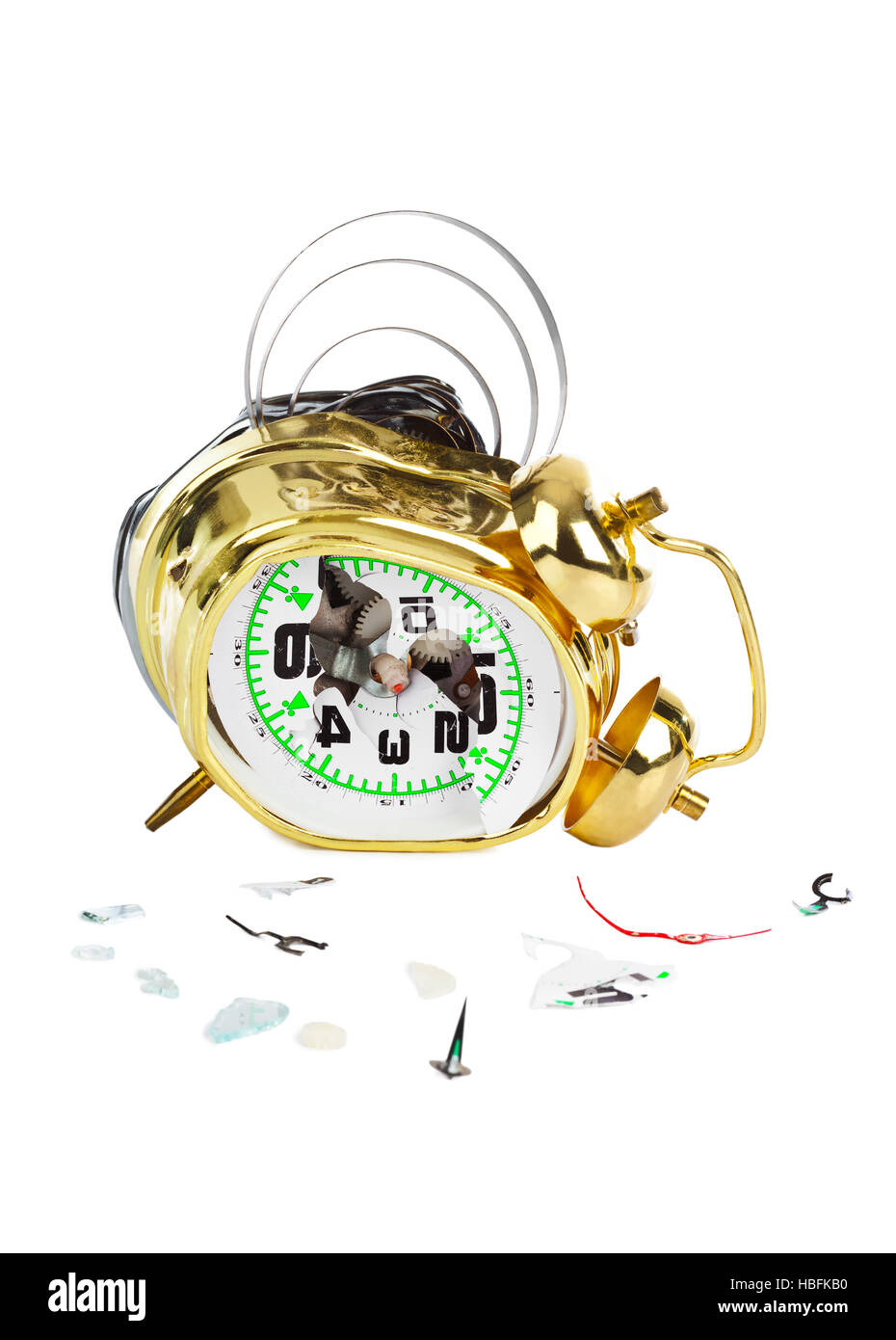 Broken alarm clock Stock Photo - Alamy