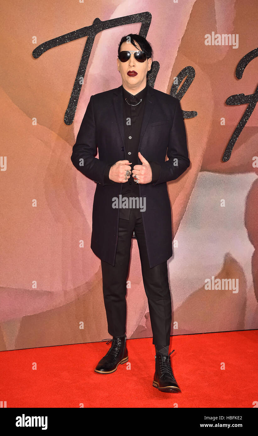 Marilyn Manson attending The Fashion Awards 2016 at the Royal Albert ...