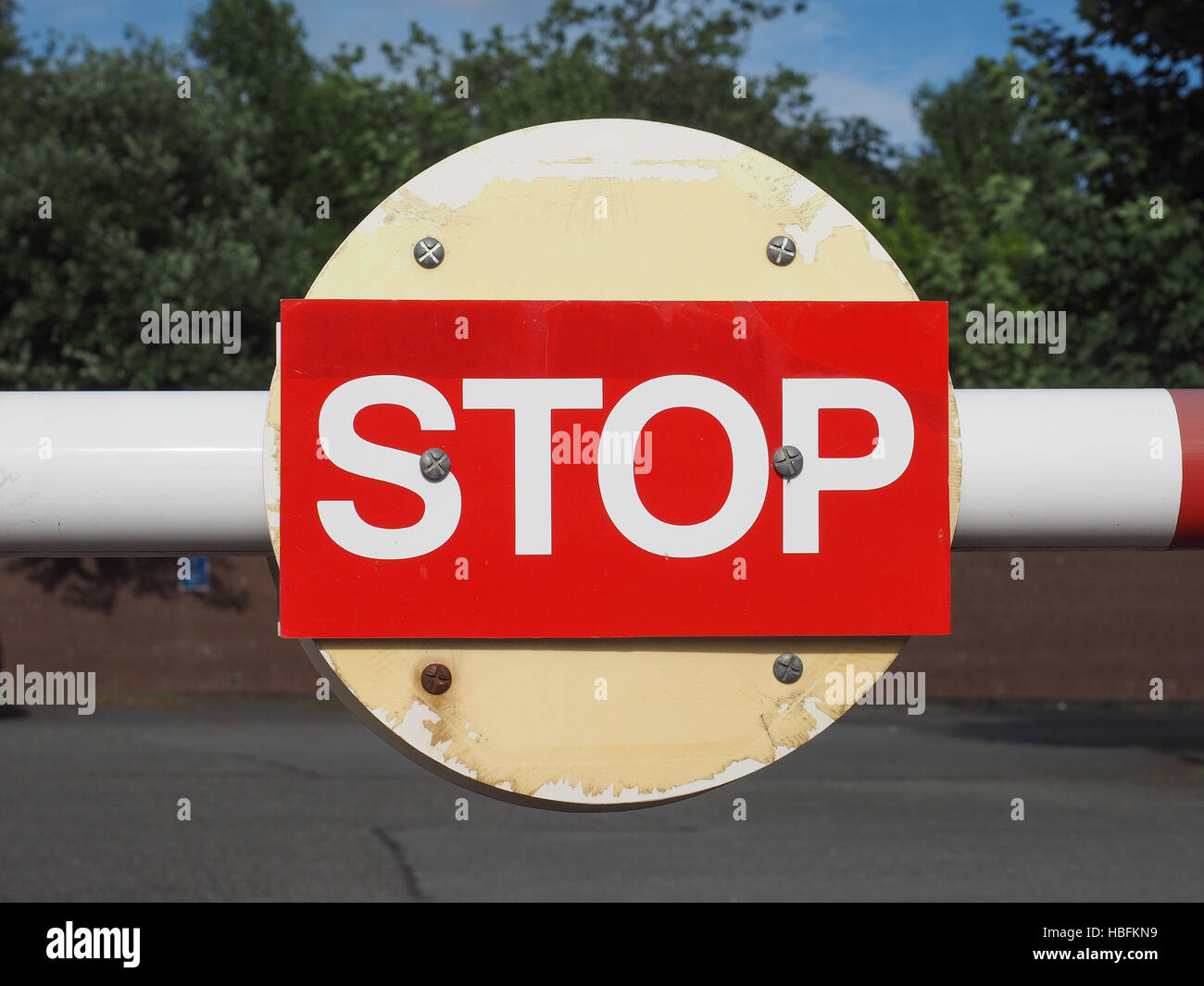 Red stop sign Stock Photo - Alamy