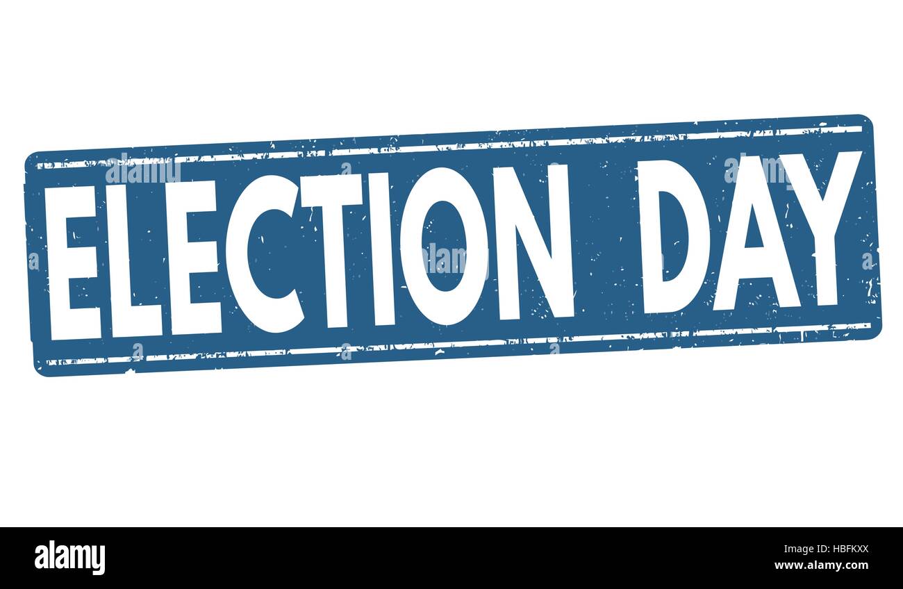 Election Day grunge rubber stamp on white background, vector ...