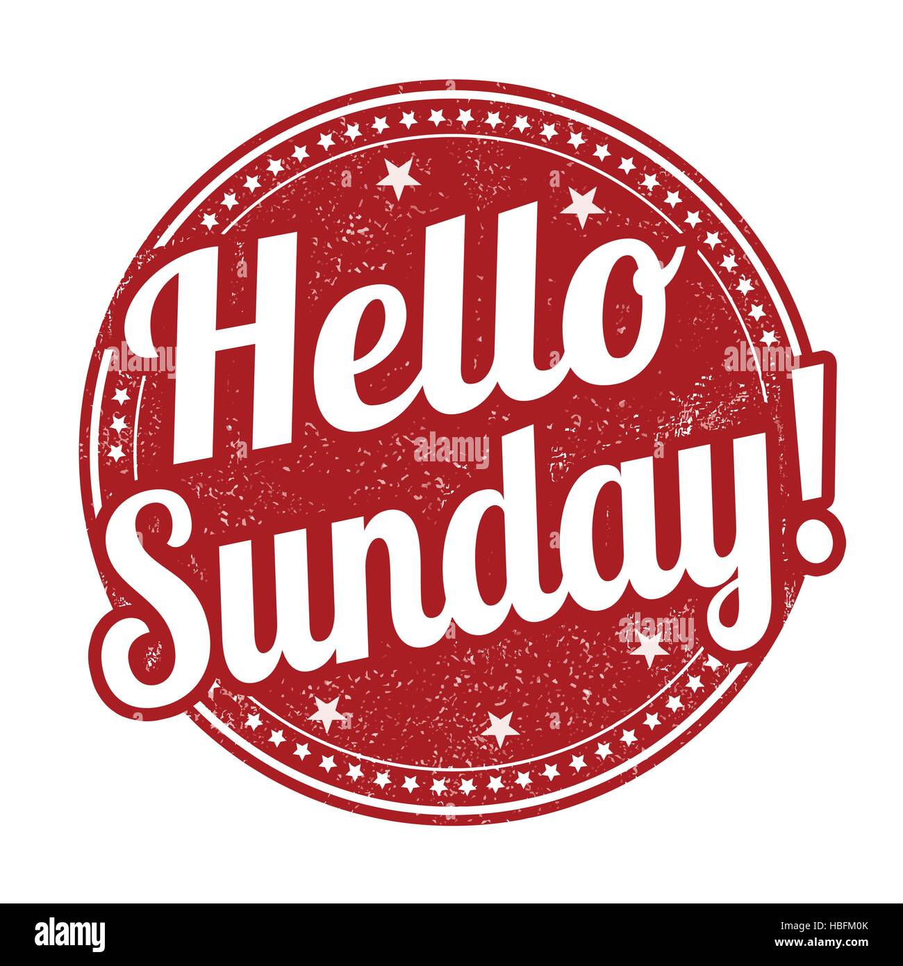 Hello sunday grunge rubber stamp on white background, vector ...