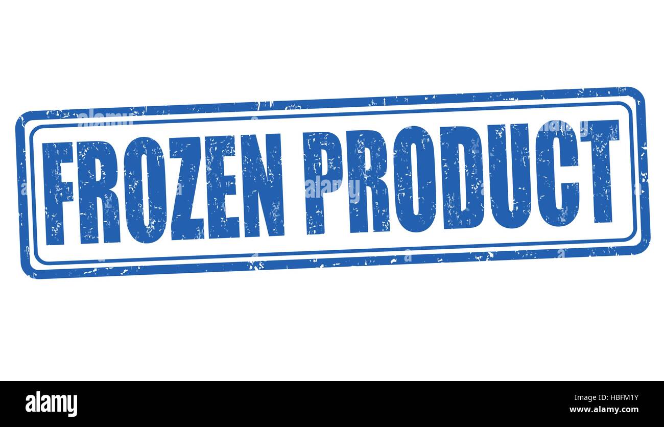 Frozen product grunge rubber stamp on white background, vector ...