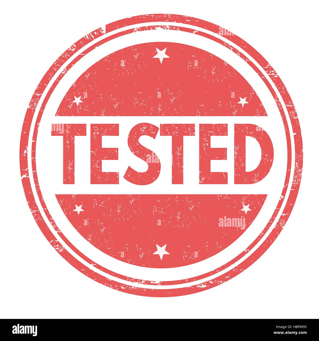 Tested Grunge Rubber Stamp On White Background Vector Illustration