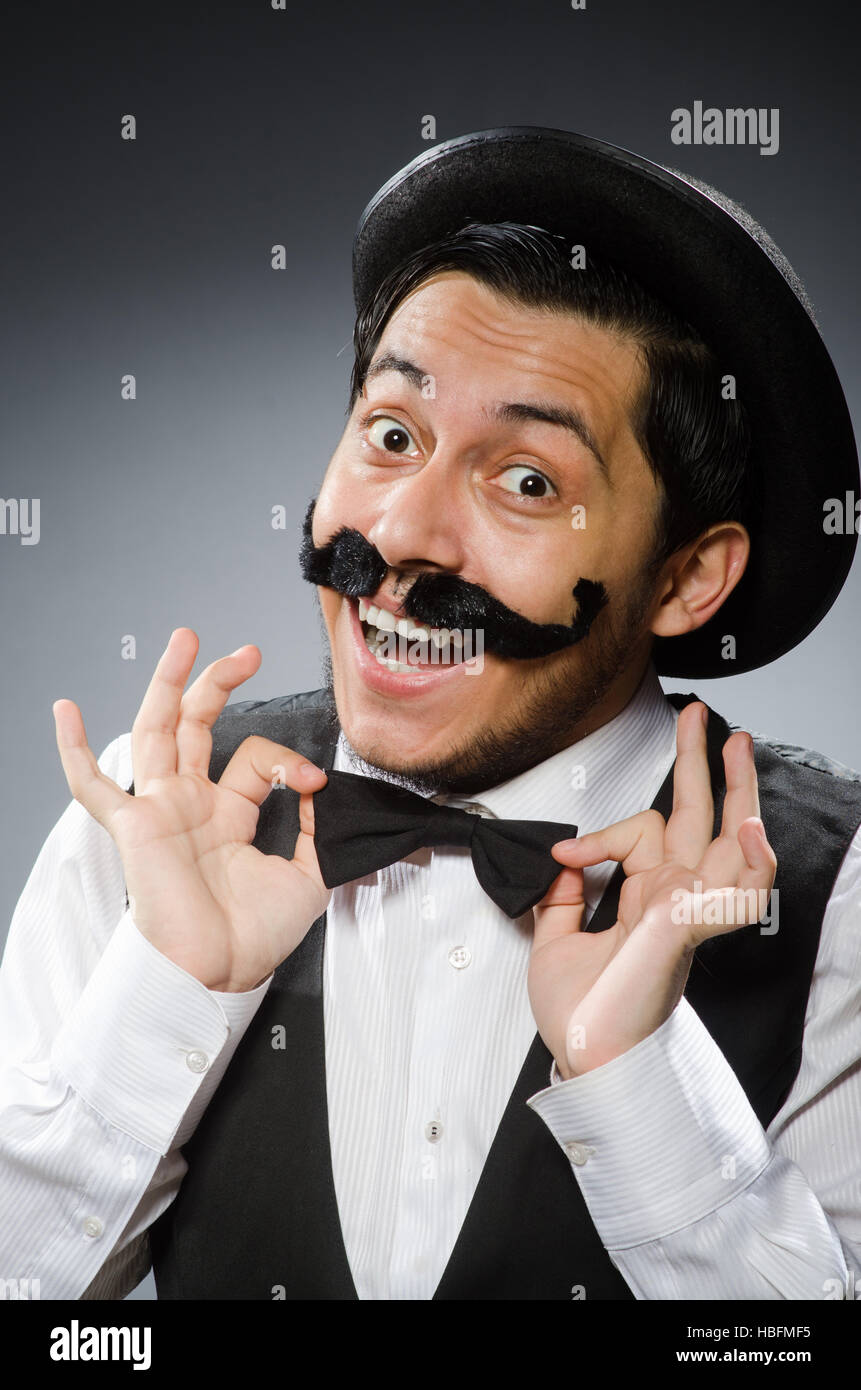 Funny man in vintage concept Stock Photo - Alamy