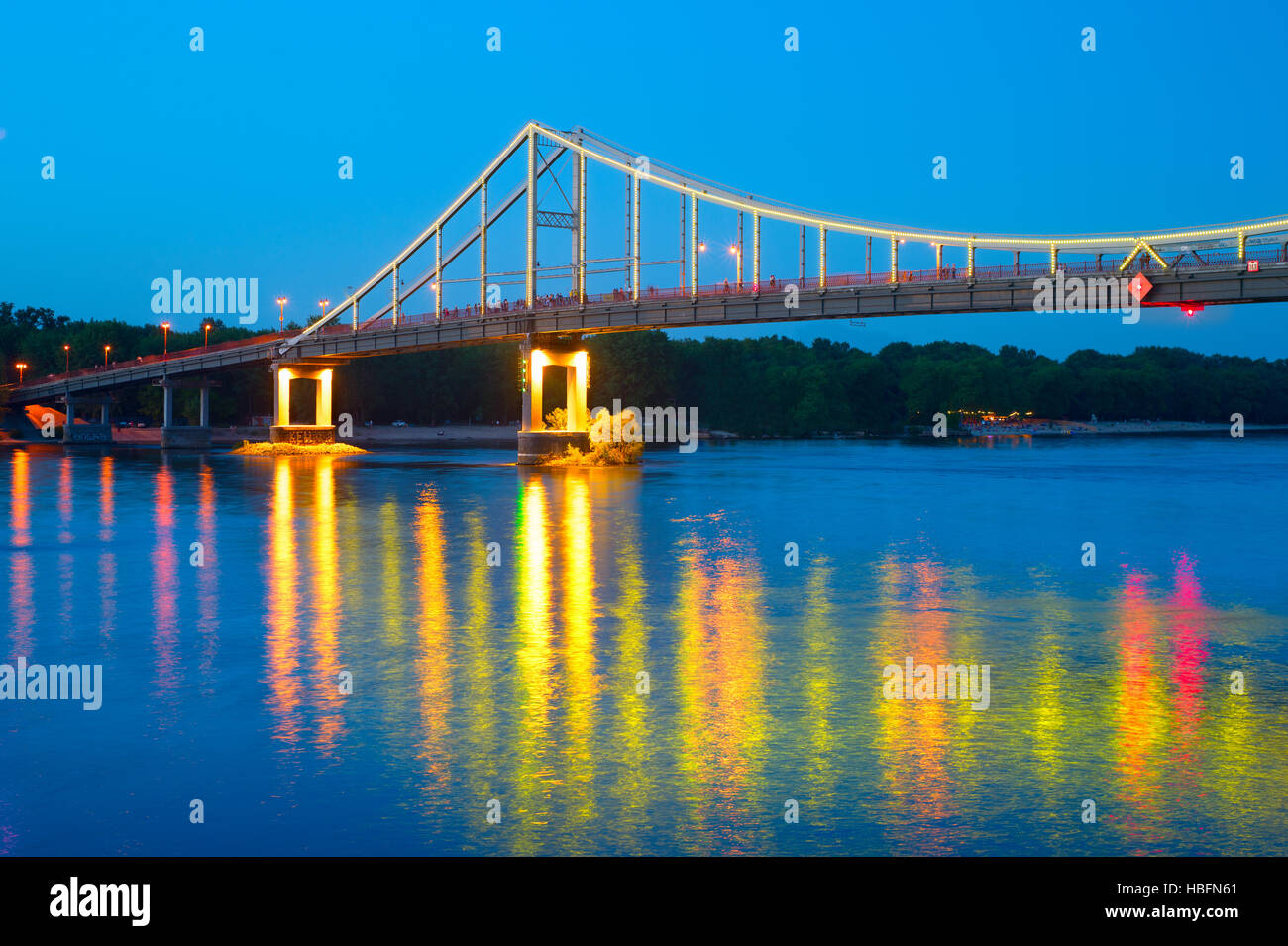Kiev Pedestrian Bridge Stock Photo - Alamy