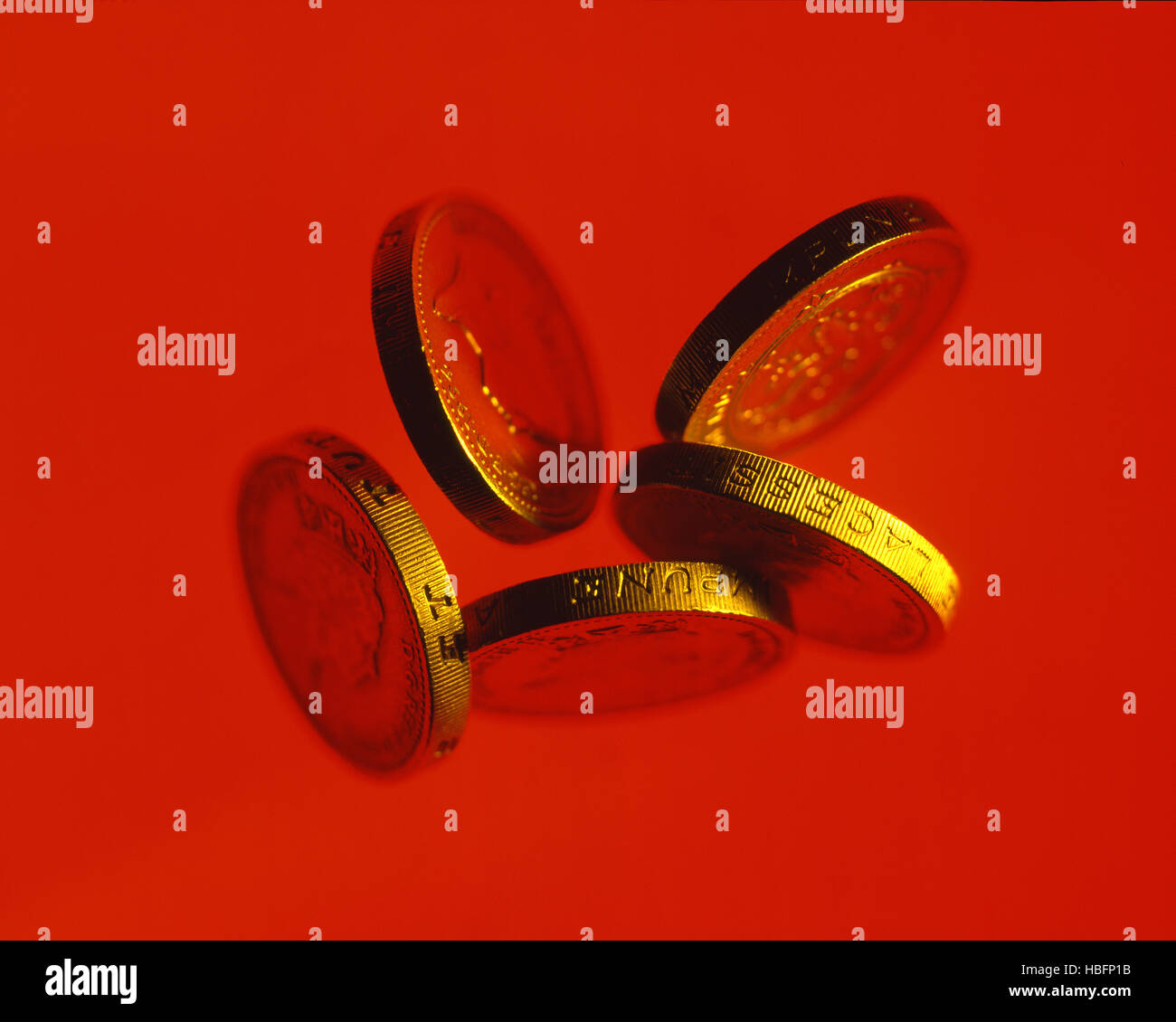 Old pound coins hi-res stock photography and images - Alamy