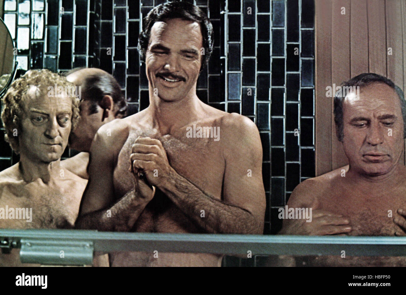 SILENT MOVIE, front from left: Marty Feldman, Burt Reynolds, Mel Brooks ...