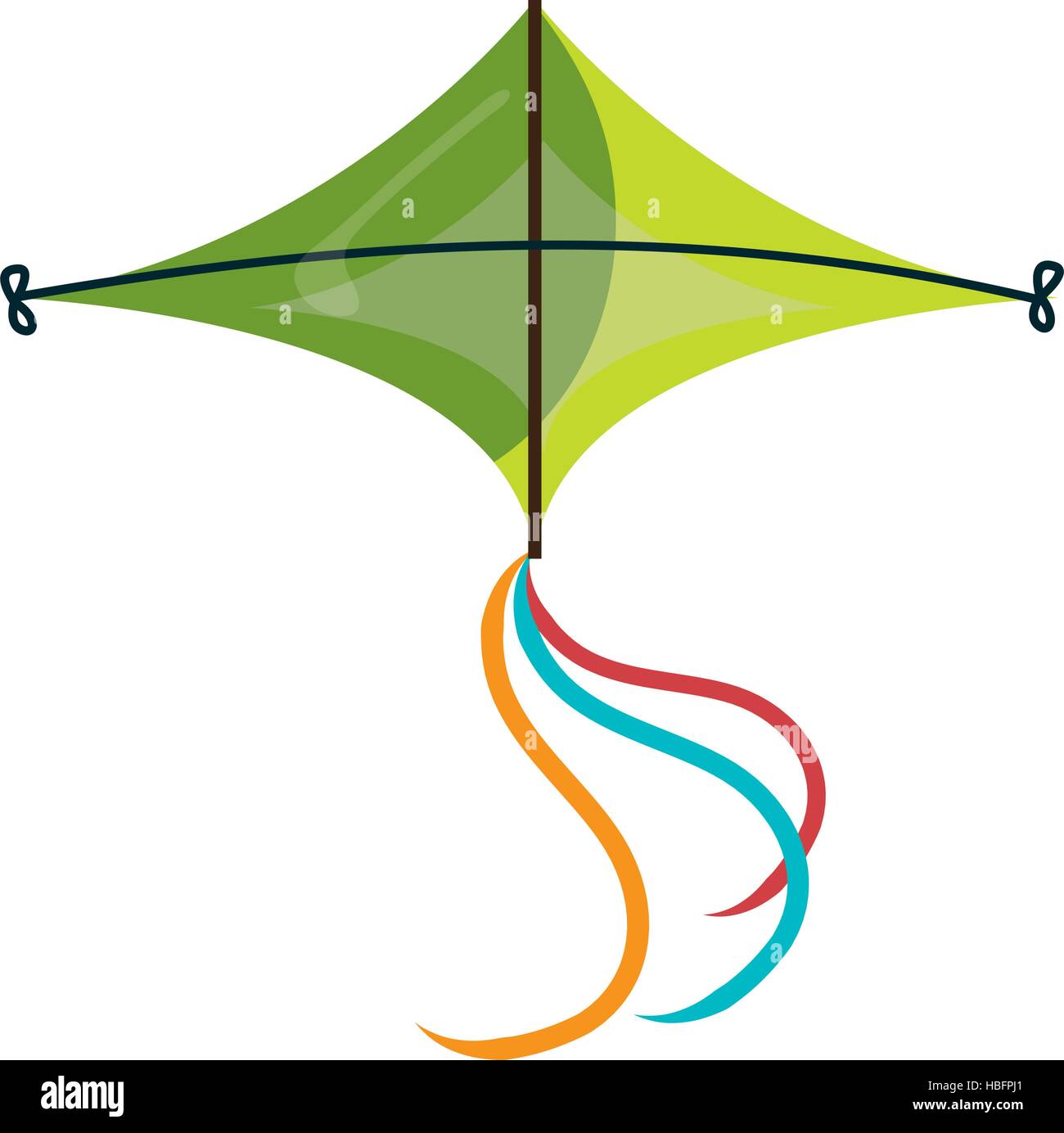 Colorful kite Flying over white background, vector illustration Stock ...