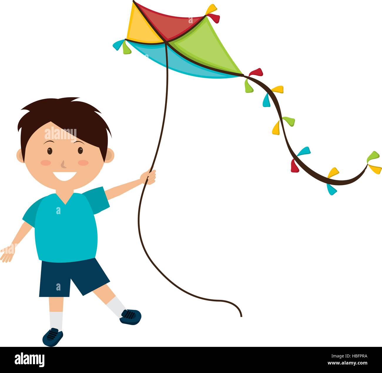 Cartoon Kite Flying