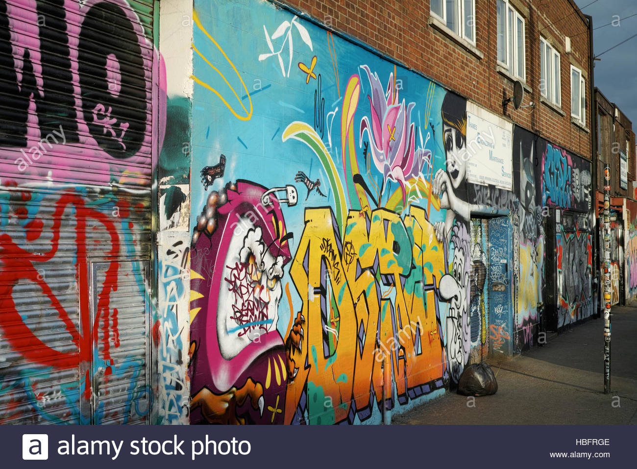 Graffiti And Street Art In Hackney Wick High Resolution Stock ...