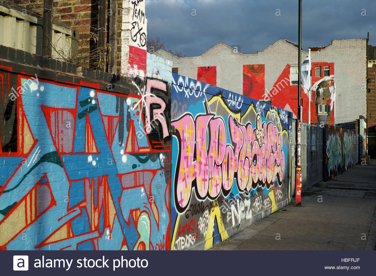 Graffiti And Street Art In Hackney Wick High Resolution Stock ...