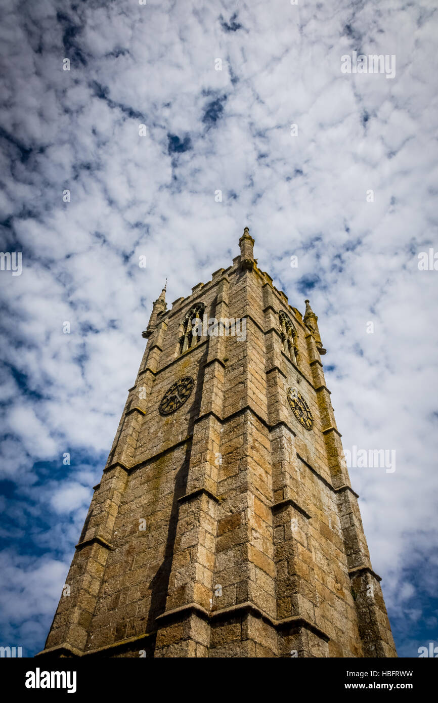 St Ives Church clock tower Stock Photo - Alamy