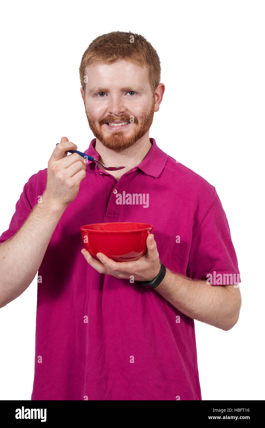 Man eating cereal hi-res stock photography and images - Alamy
